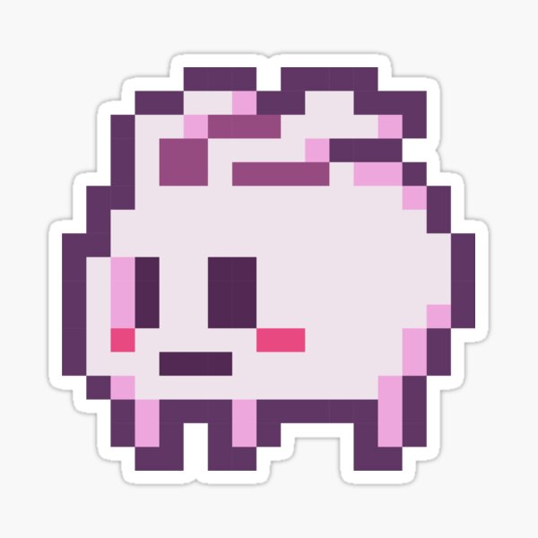 "White rabbit pixel art" Sticker by yusufstry | Redbubble