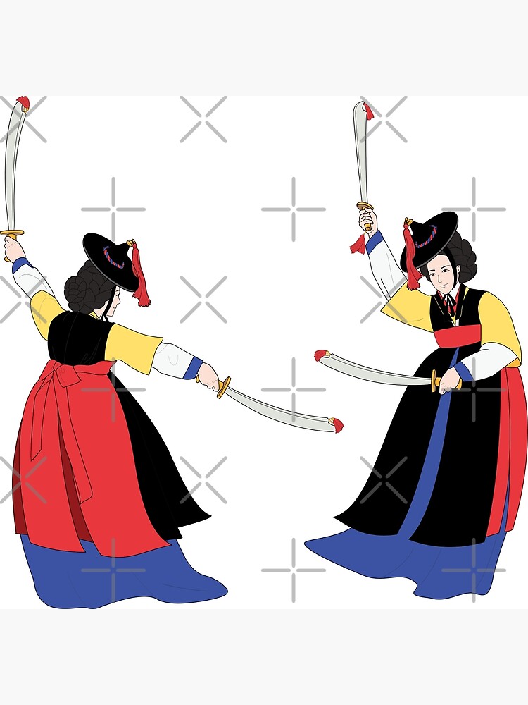 "Sword Woman Dance, Korean art, minhwa, Sword fighter, dancers" Art ...
