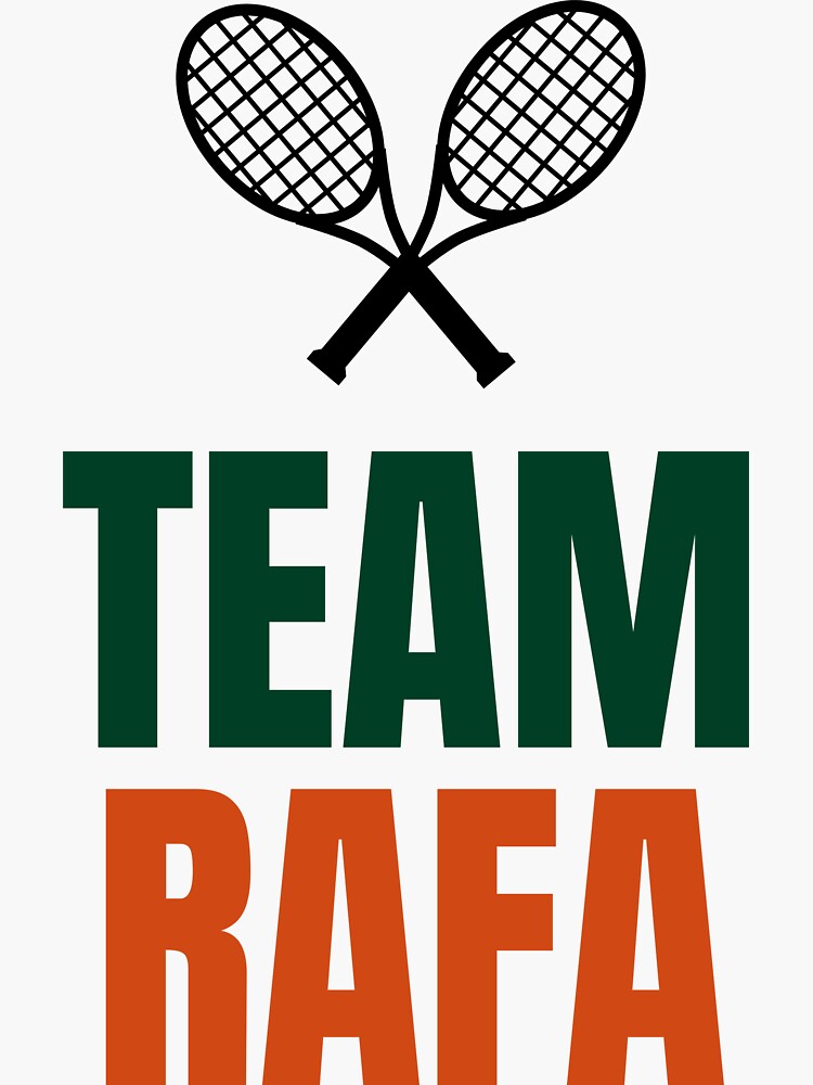 "Team Rafa" Sticker for Sale by TaxiFraise | Redbubble
