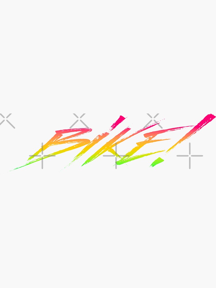 "Bike! In Vibrant Gradient Colors" Sticker for Sale by 90s-Mall | Redbubble