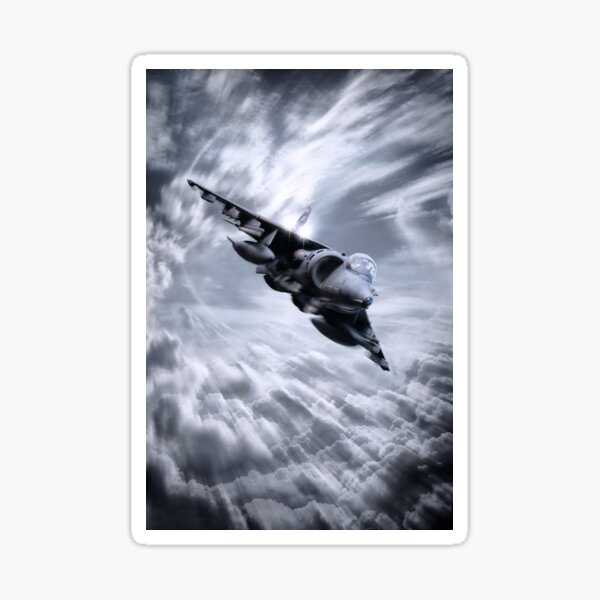 "Harrier GR7" Sticker by aviationart | Redbubble