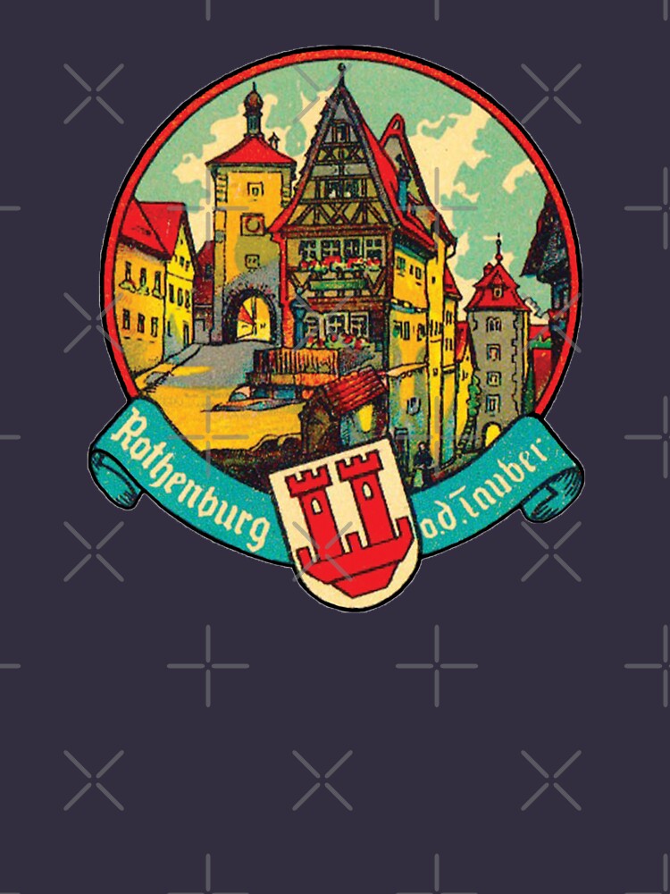 "Vintage Rothenburg ob der Tauber Germany" T-shirt for Sale by Drewaw ...
