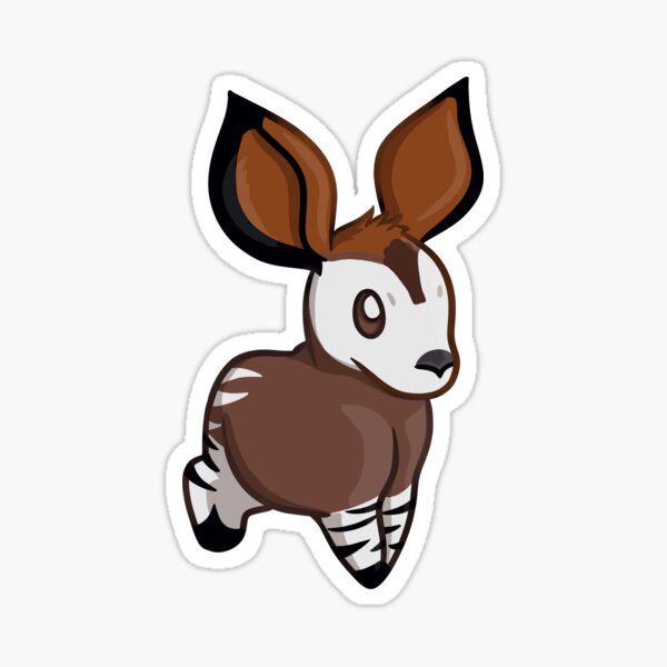 "Chibi Okapi" Sticker for Sale by PlumeHarfang | Redbubble