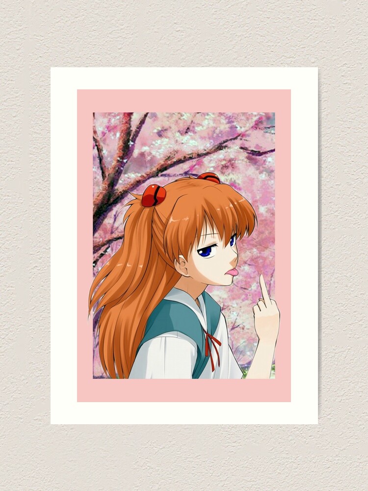 "Middle finger anime cute anime girl" Art Print for Sale by ...