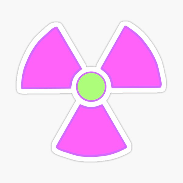 "Kawaii Radiation Symbol" Sticker by kitschandkawaii | Redbubble
