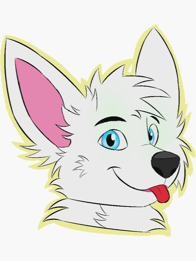 "Furry Logo " Sticker for Sale by DarkyTheKitty | Redbubble