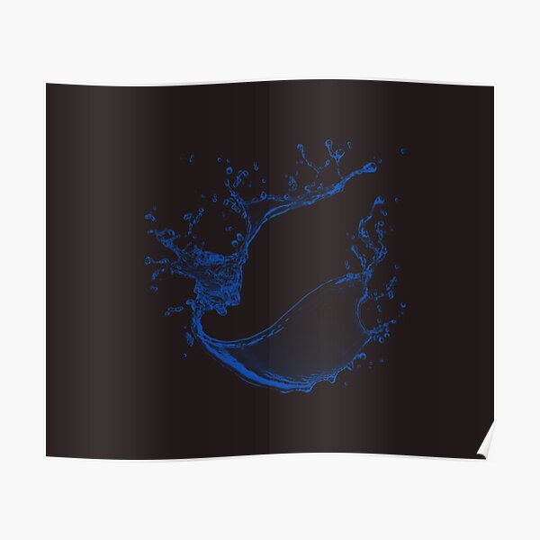 "Aesthetic Blue Sea Water Splash" Poster for Sale by Worldthings ...