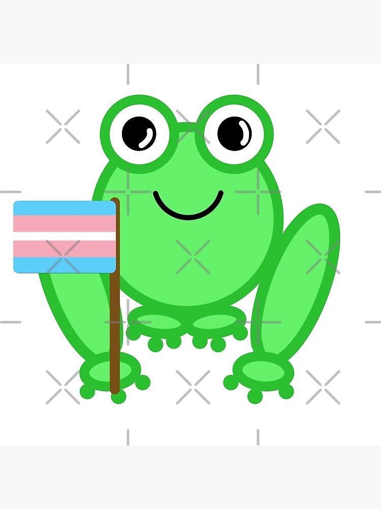 "Frog with Trans pride flag" Poster for Sale by Alex-artz | Redbubble