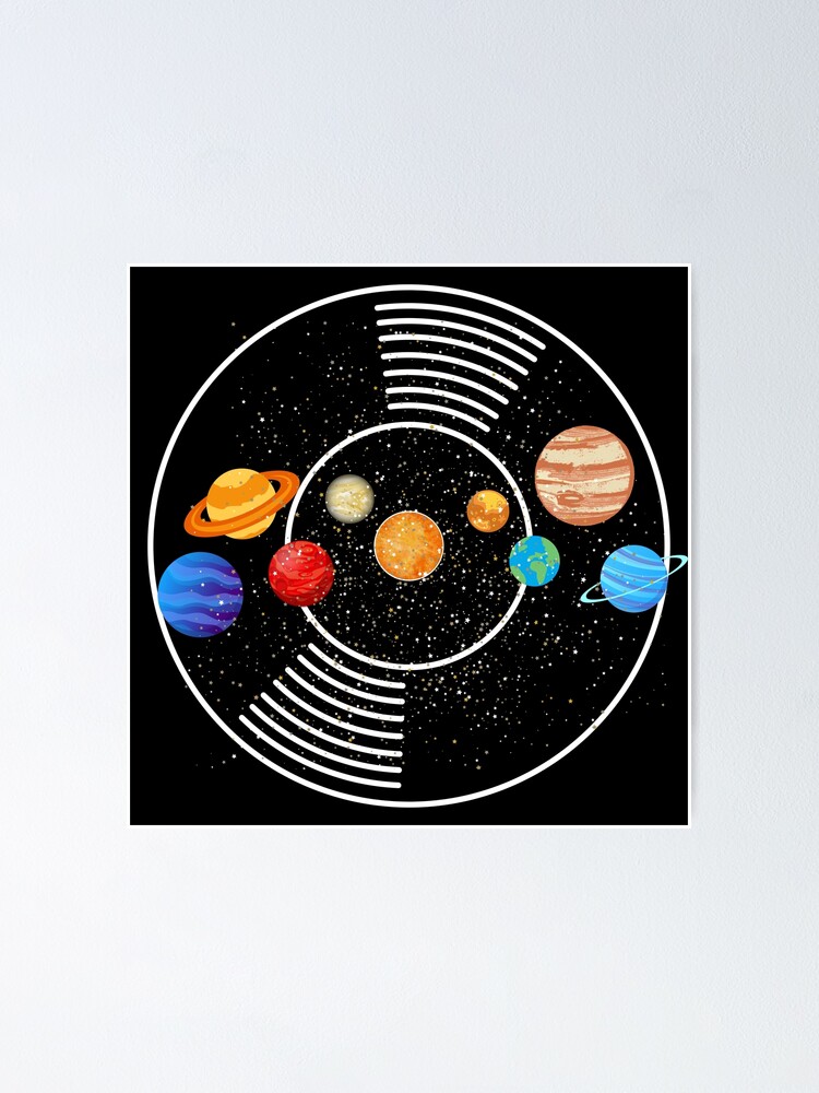 "Solar System Vinyl Record" Poster for Sale by thereelartist | Redbubble
