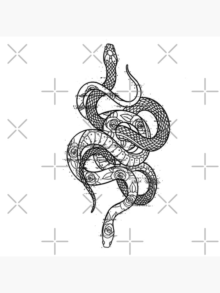 "Double snake glitch" Poster for Sale by UmbraFox | Redbubble