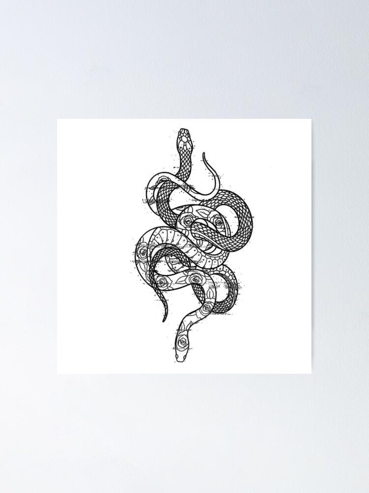 "Double snake glitch" Poster for Sale by UmbraFox | Redbubble