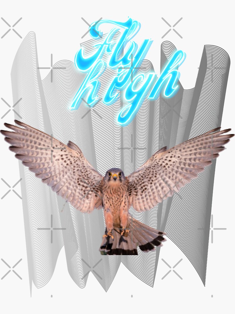 "Hawk fly high " Sticker by ARTEMBASSY | Redbubble