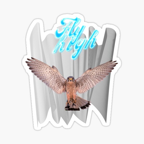 "Hawk fly high " Sticker by ARTEMBASSY | Redbubble