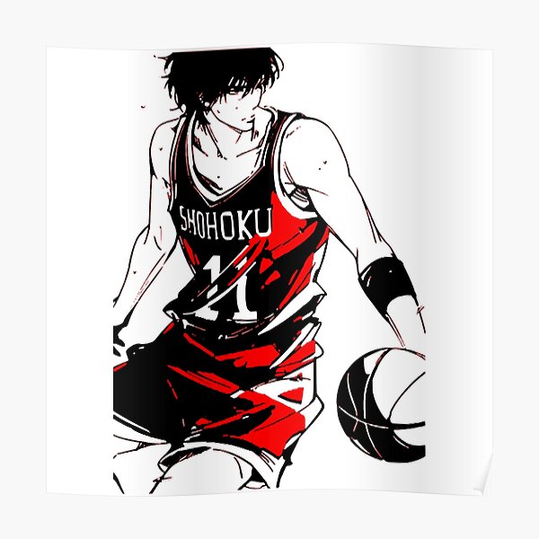 "Kaede Rukawa Slam Dunk " Poster for Sale by JulianRowell | Redbubble