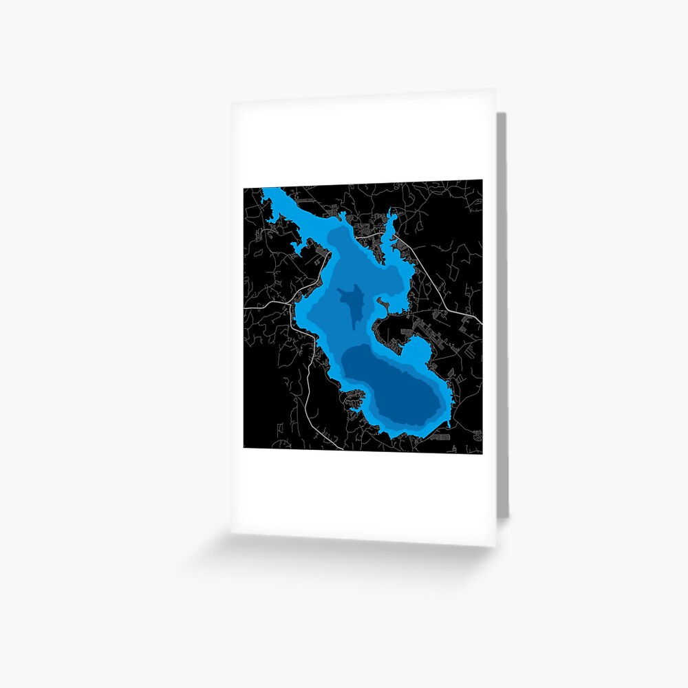 "Lake Livingston Map - Water Depth" Greeting Card by DimDom | Redbubble