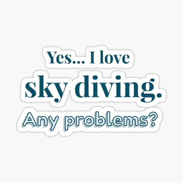 "I love Sky Diving" Sticker for Sale by cooldesignsalot | Redbubble