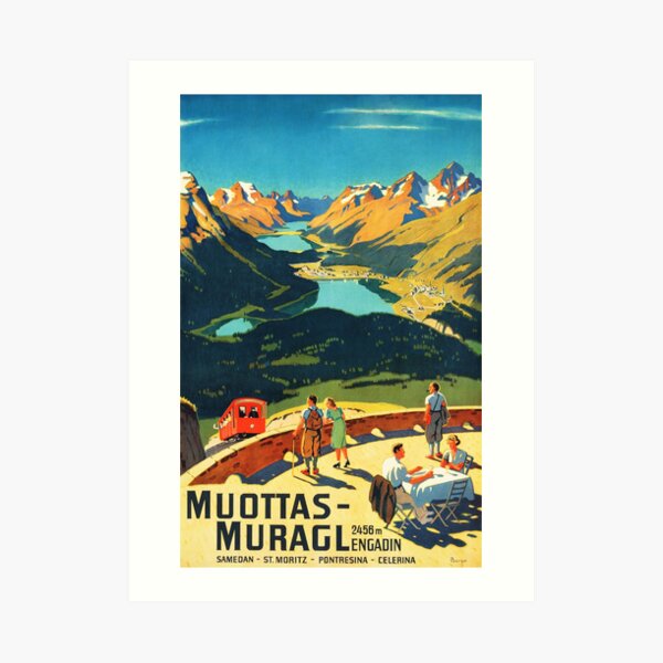 "MUOTTAS MURAGL Mountain Summit Engadin Funicular Railway Transport ...