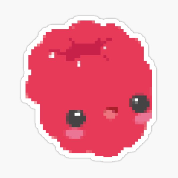 "Cute pixel art raspberry berry" Sticker for Sale by PrintsyGal | Redbubble