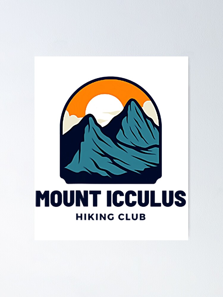 "Mount Icculus Hiking Club" Poster for Sale by hollowcaravan27 | Redbubble