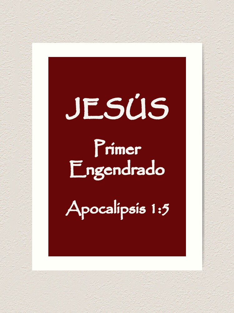 Lámina artística «Apocalipsis 1:5 Jesús Primogénito Versículo de la ...