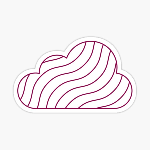 "Pink Electric Cloud" Sticker for Sale by PossiblePalms | Redbubble