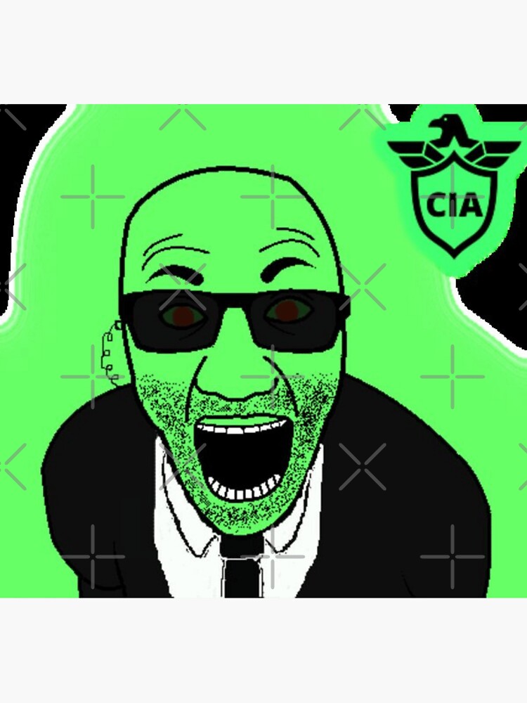 "CIA glowing agent glowjak" Sticker for Sale by DEN2Y | Redbubble