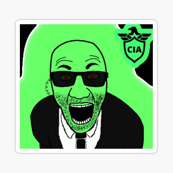 "CIA glowing agent glowjak" Sticker for Sale by DEN2Y | Redbubble