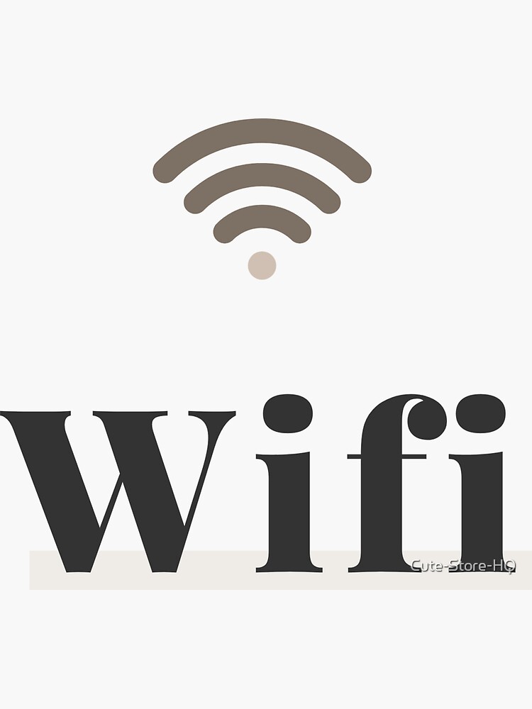 "Wifi" Sticker for Sale by Cute-Store-HQ | Redbubble