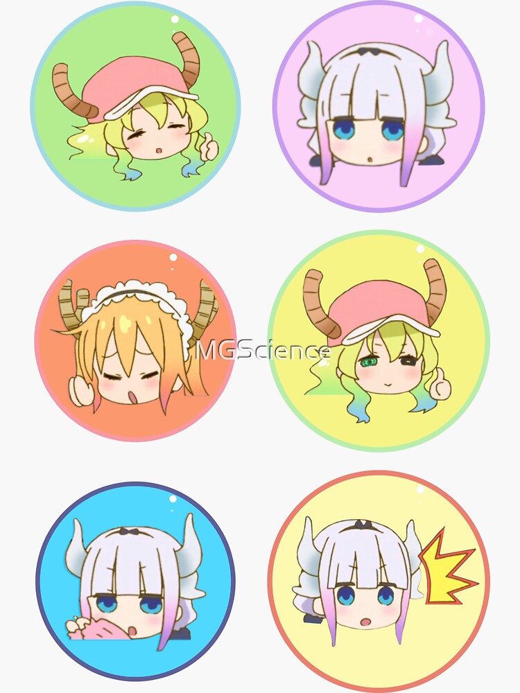 "Maid dragon pattern " Sticker by MGScience | Redbubble