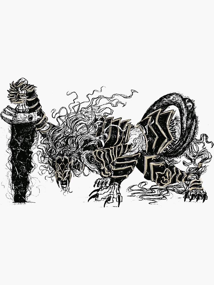 "Blaidd sketch line " Sticker for Sale by Zelenkistore | Redbubble