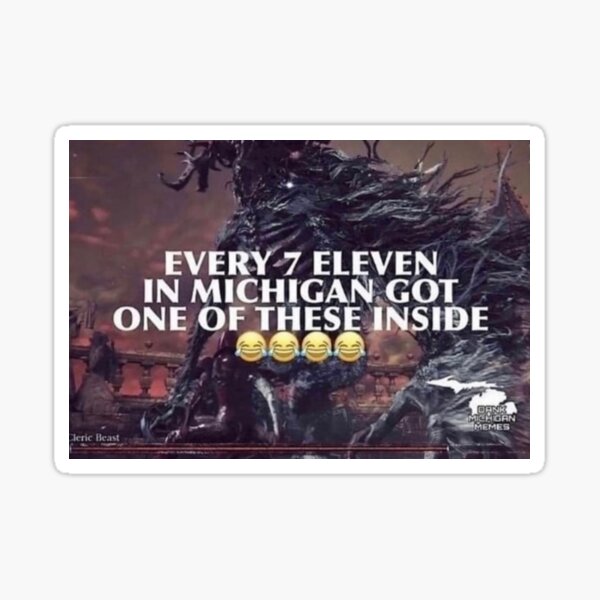 "Michigan 711" Sticker for Sale by RossJohnsonUC | Redbubble