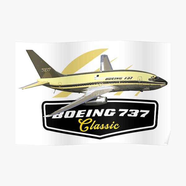 "Classic Boeing 737-100" Poster for Sale by lsmiguel | Redbubble