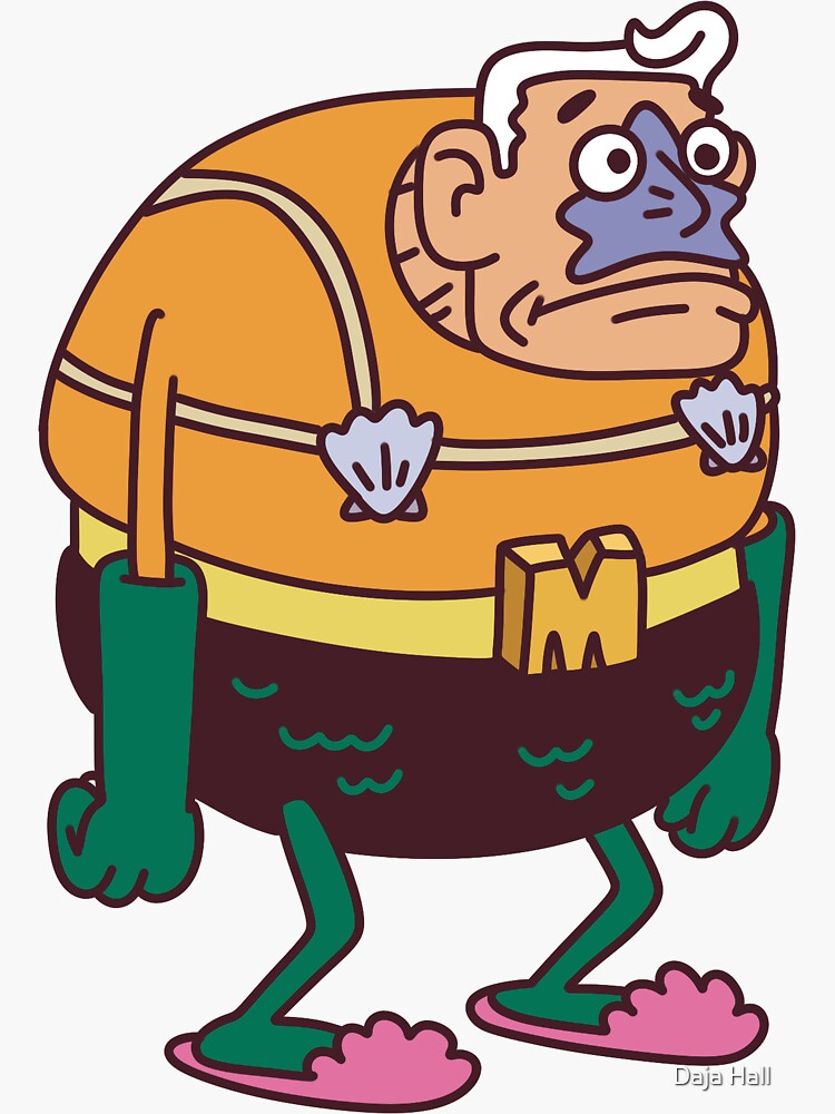 "Mermaid Man" Sticker for Sale by VinylPatch | Redbubble