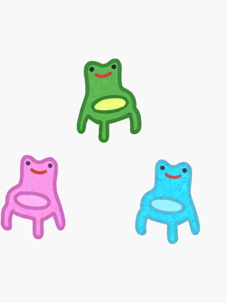 "Froggy Chair Trio 1" Sticker for Sale by frogfroggoose | Redbubble