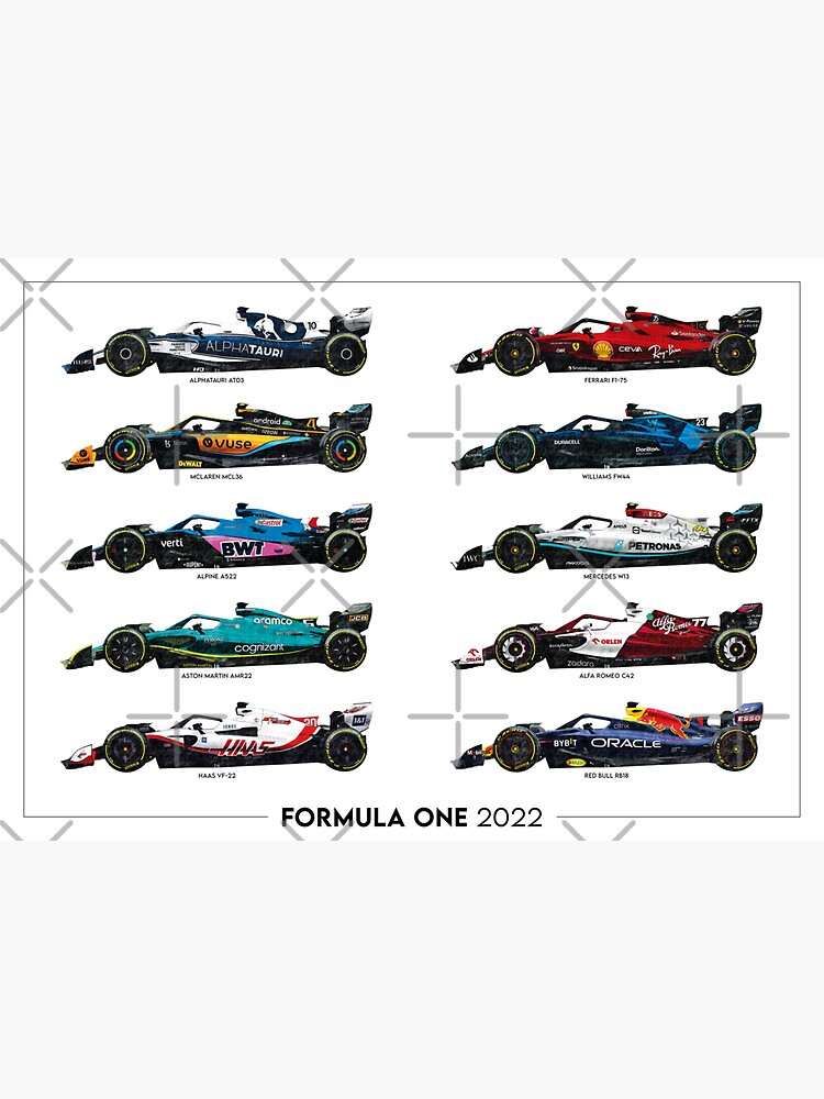 "Formula 1 2022 Grid Artwork Landscape" Sticker by d25bev | Redbubble