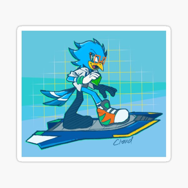 "Deltarune Berdly Sonic Riders Style" Sticker by shadowchao | Redbubble