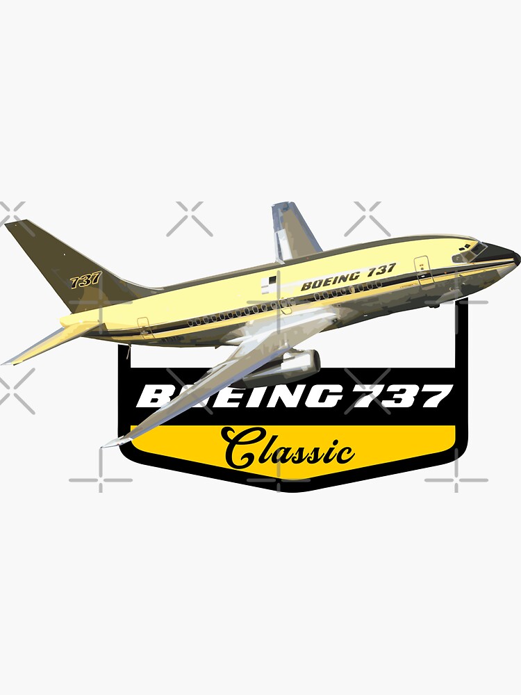 "Classic Boeing 737-100" Sticker for Sale by lsmiguel | Redbubble