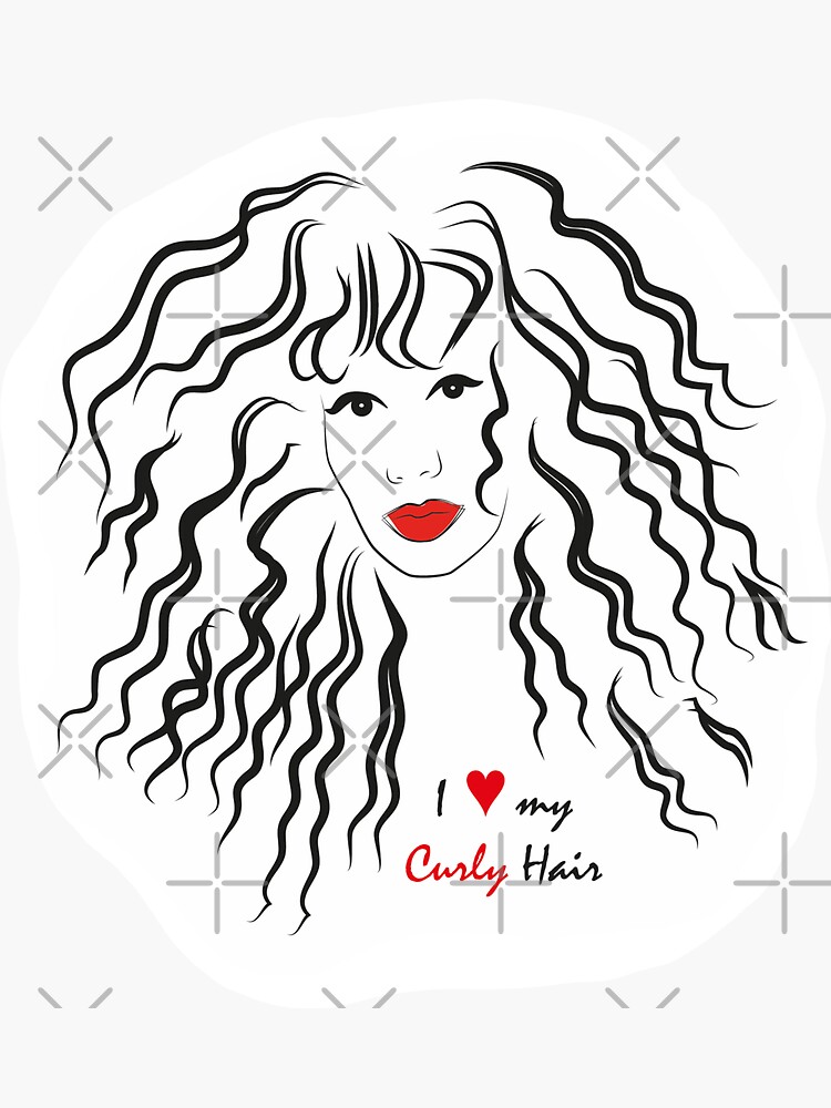 "Curly woman - I love my curls" Sticker for Sale by SaraFuentesArt ...