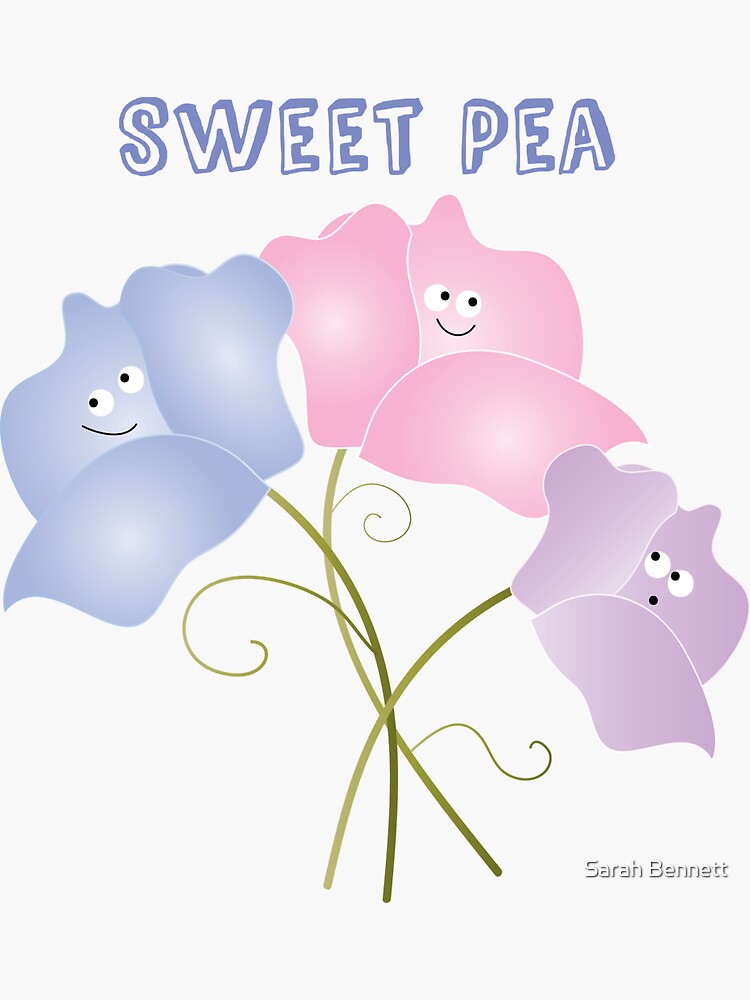"Sweet Pea" Sticker by bennettstudio | Redbubble