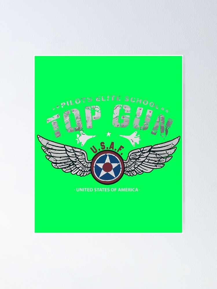"Top Gun Merch Pilot Wing Shirt" Poster for Sale by stacycathypp4 ...