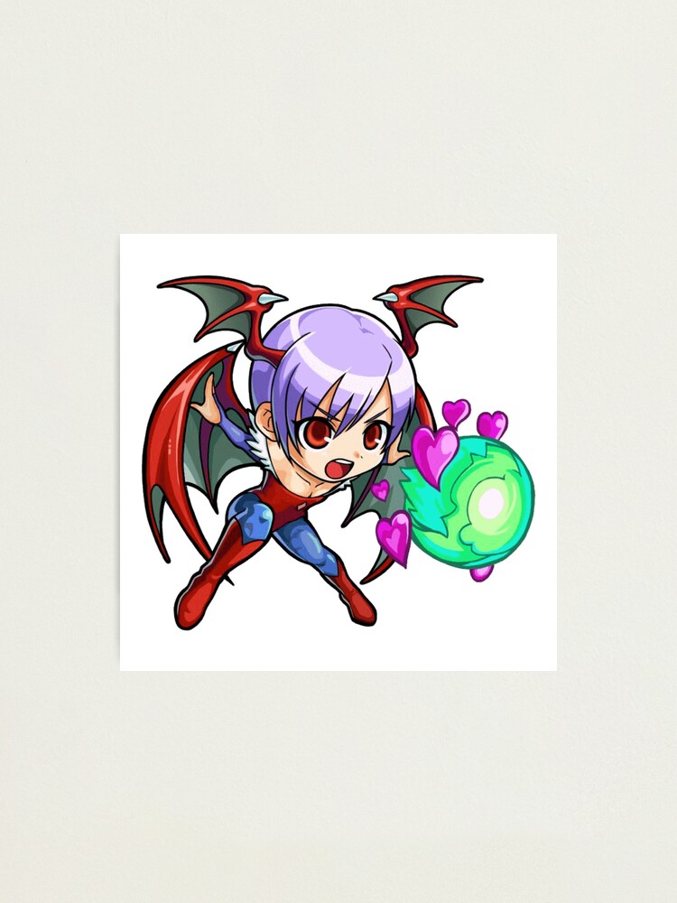 Lámina fotográfica «Morrigan Aensland Darkstalkers Linda Chibi Demonio ...