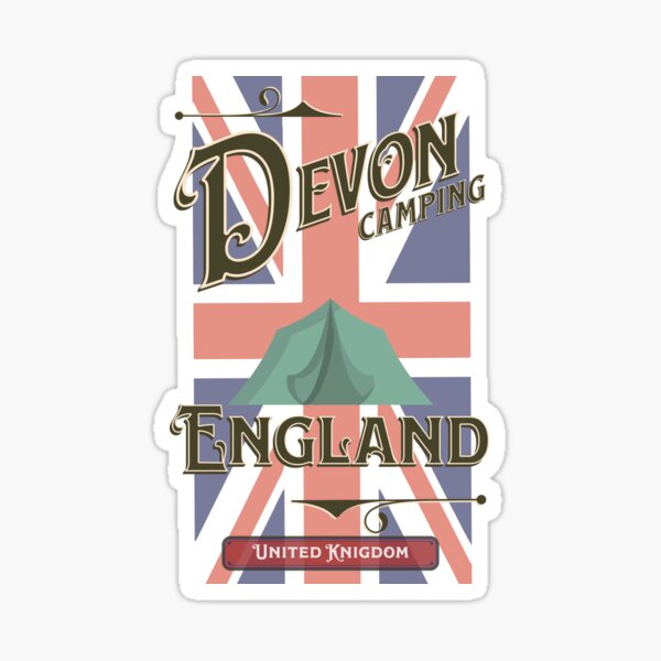"Devon Camping England United Kingdom" Sticker for Sale by ...