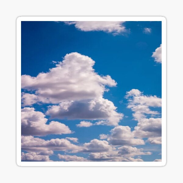 "Blue Sky Clouds" Sticker for Sale by CloutDesigner | Redbubble