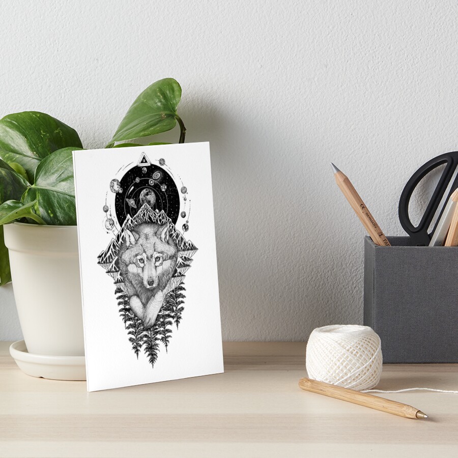 "Space Wolf" Art Board Print by Ruta | Redbubble