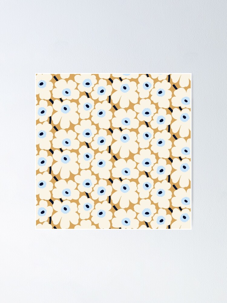 "marimekko unikko white color design, pattern, marimekko" Poster for ...