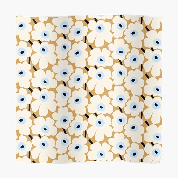 "marimekko unikko white color design, pattern, marimekko" Poster for ...