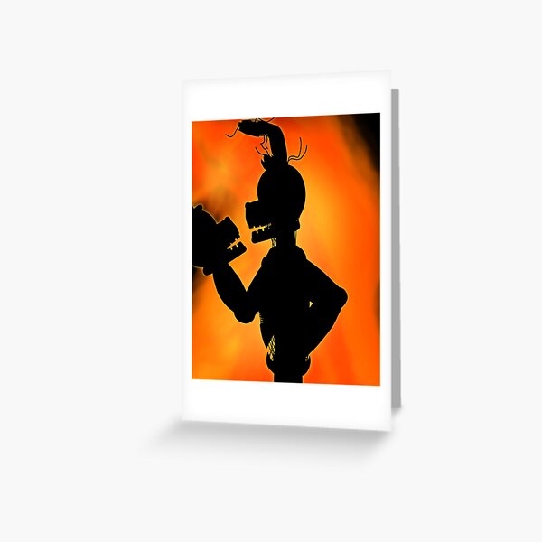 "Springtrap silhouette with fire" Greeting Card by Springtrap164 ...