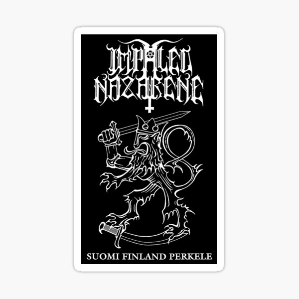 "Impaled Nazarene Suomi Finland Perkele" Sticker by DerWald | Redbubble