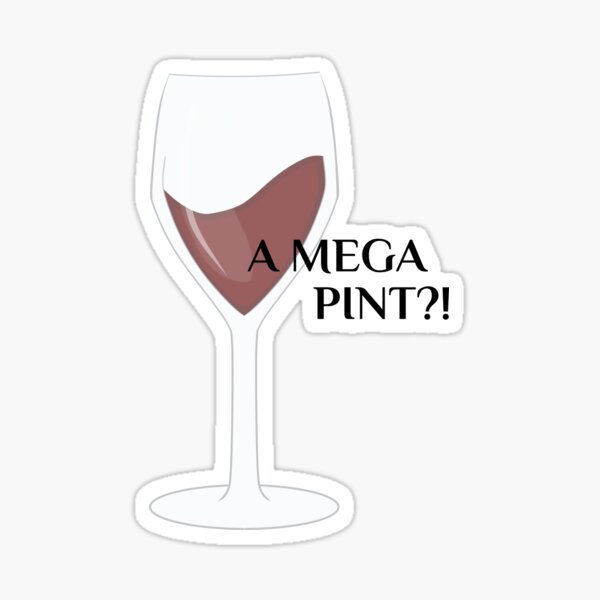 "Mega Pint Of Red Wine" Sticker for Sale by Alfaaheim | Redbubble