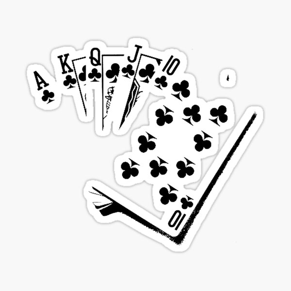 "ROYAL FLUSH-2" Sticker by IMPACTEES | Redbubble